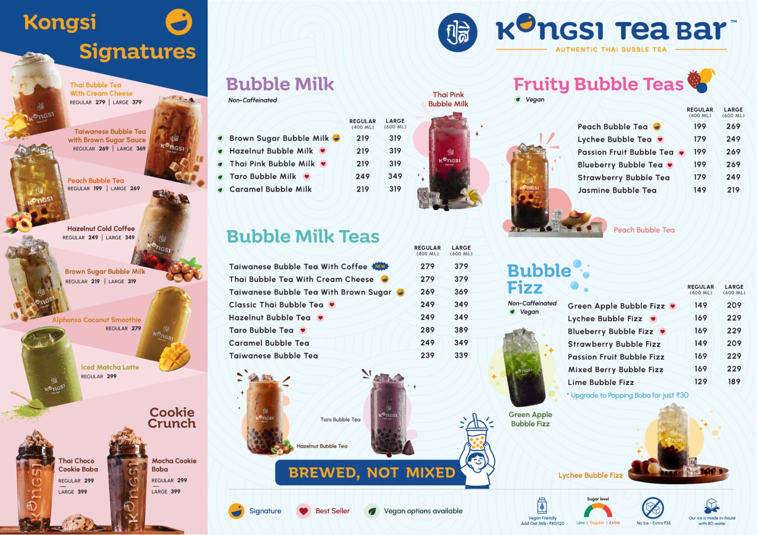 Menu at Kongsi Tea Bar | #1 Authentic Bubble Tea